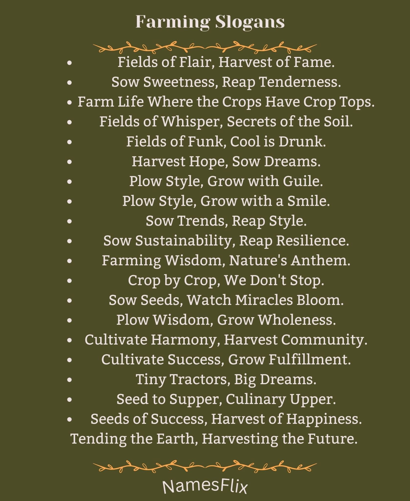 500+ Catchy Farming Slogans, Sayings And Taglines Ideas