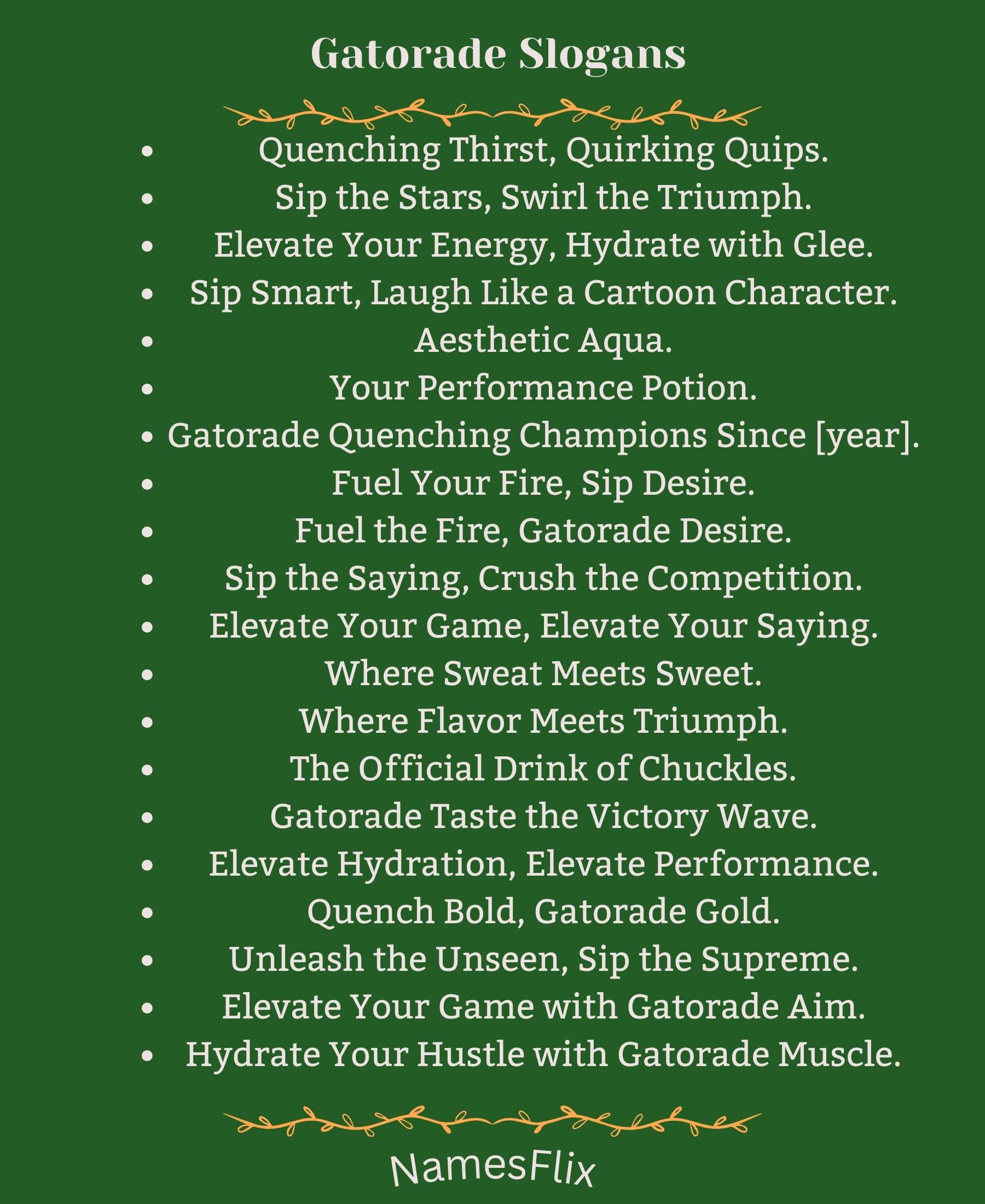525+ Best Gatorade Slogans, Sayings and Taglines Ideas