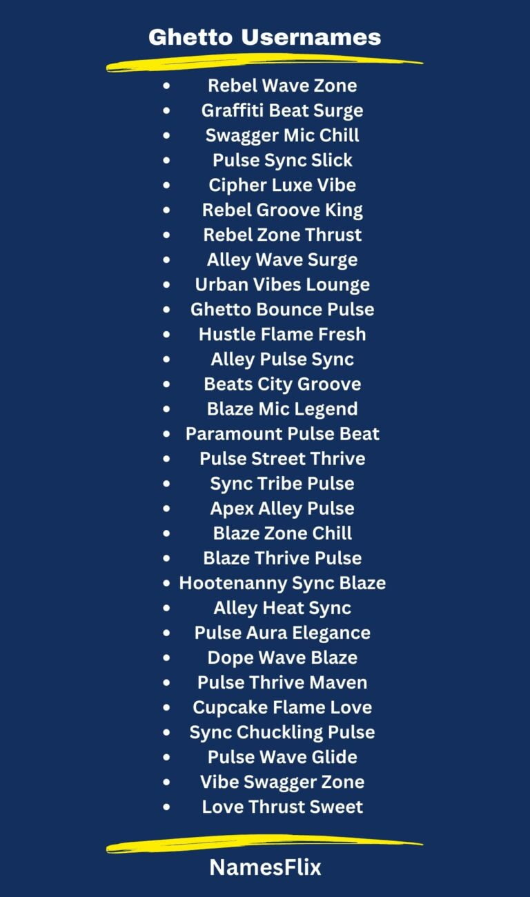 900+ Ghetto Usernames Ideas That Spark Uniqueness
