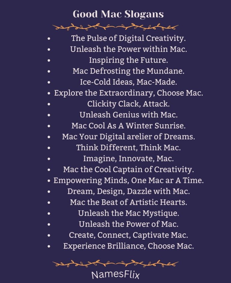 535+ Best Mac Slogans, Sayings and Taglines Ideas
