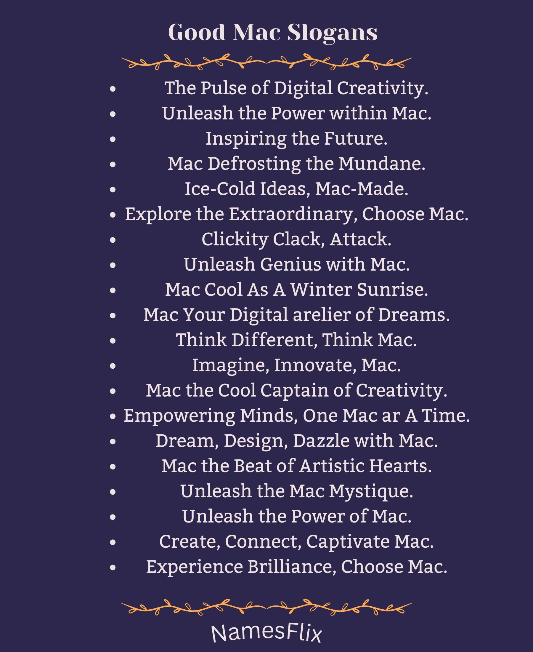 535+ Best Mac Slogans, Sayings and Taglines Ideas