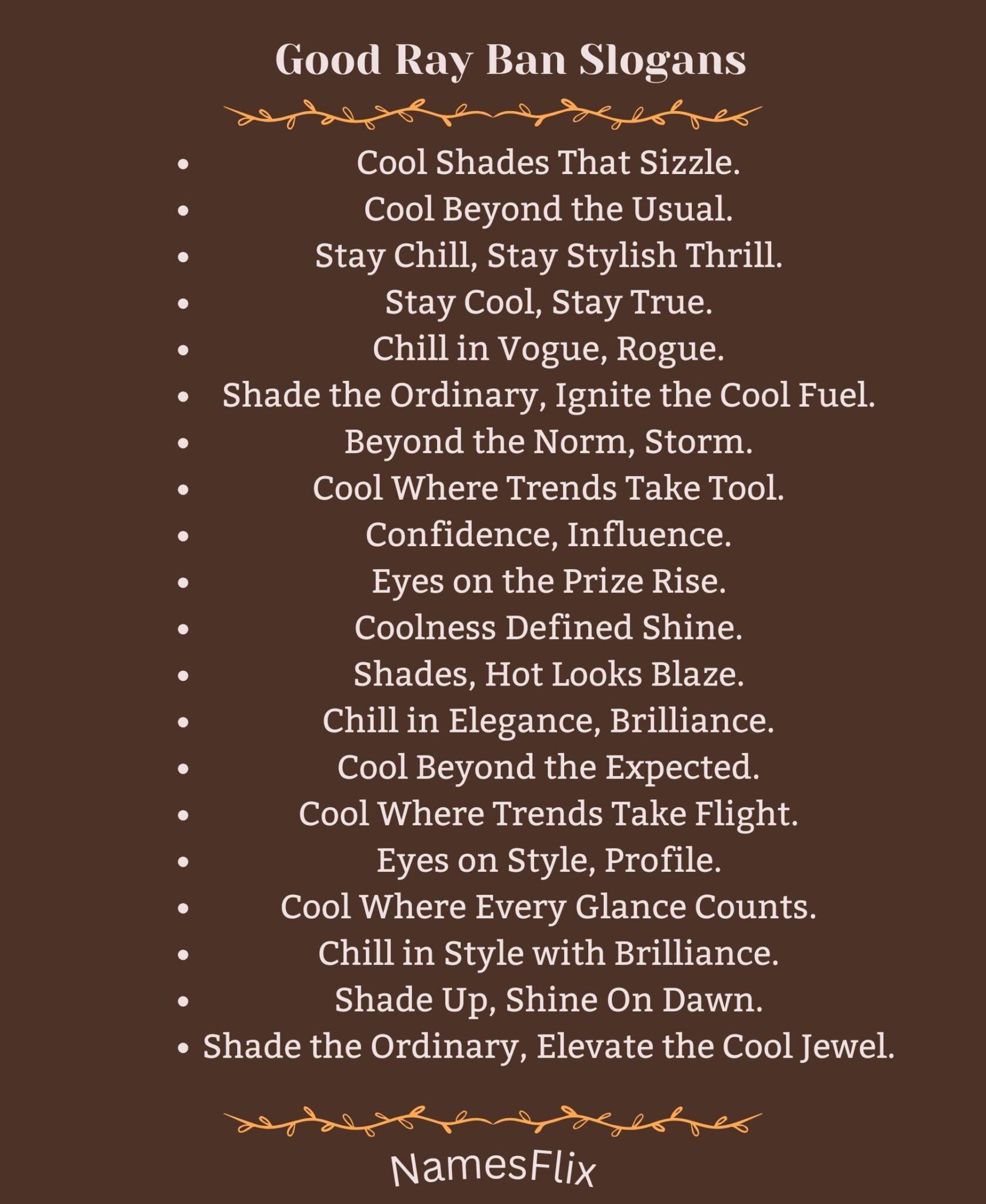 570+ Best Ray Ban Slogans, Phrases And Taglines Ideas