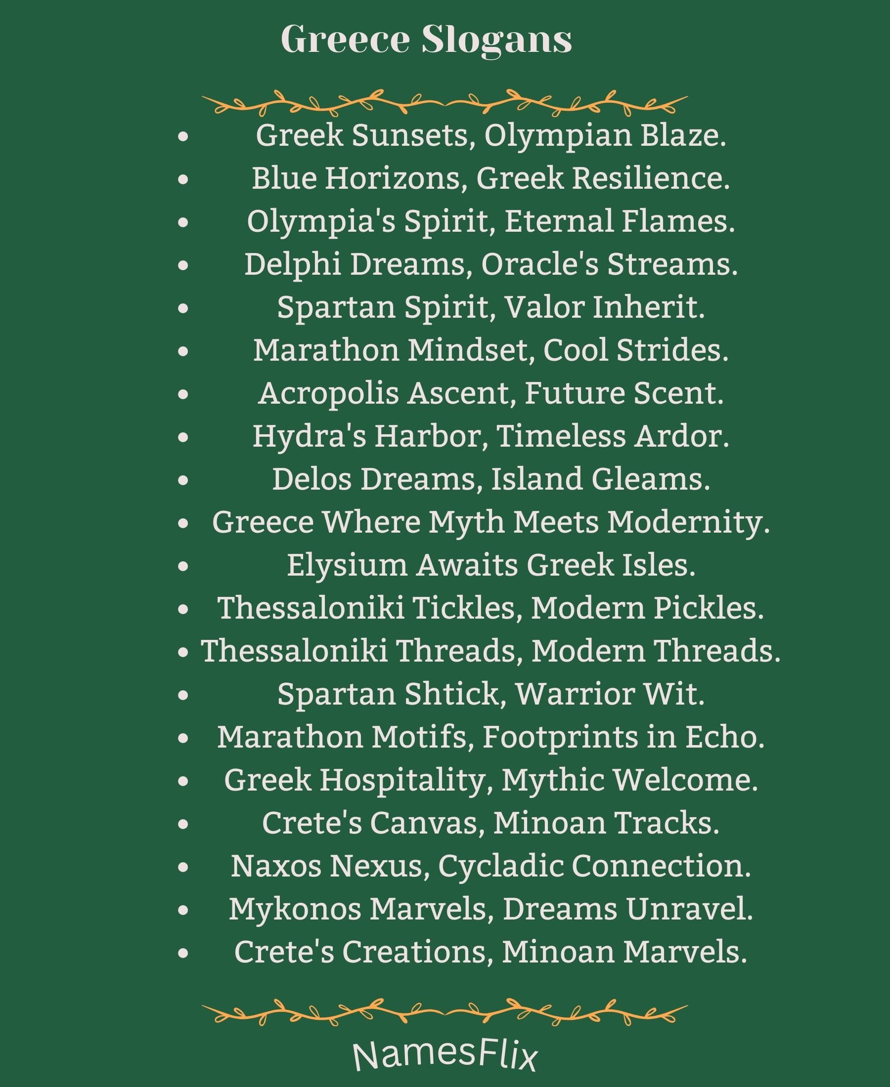 500+ Best Greece Slogans, Sayings and Taglines Ideas