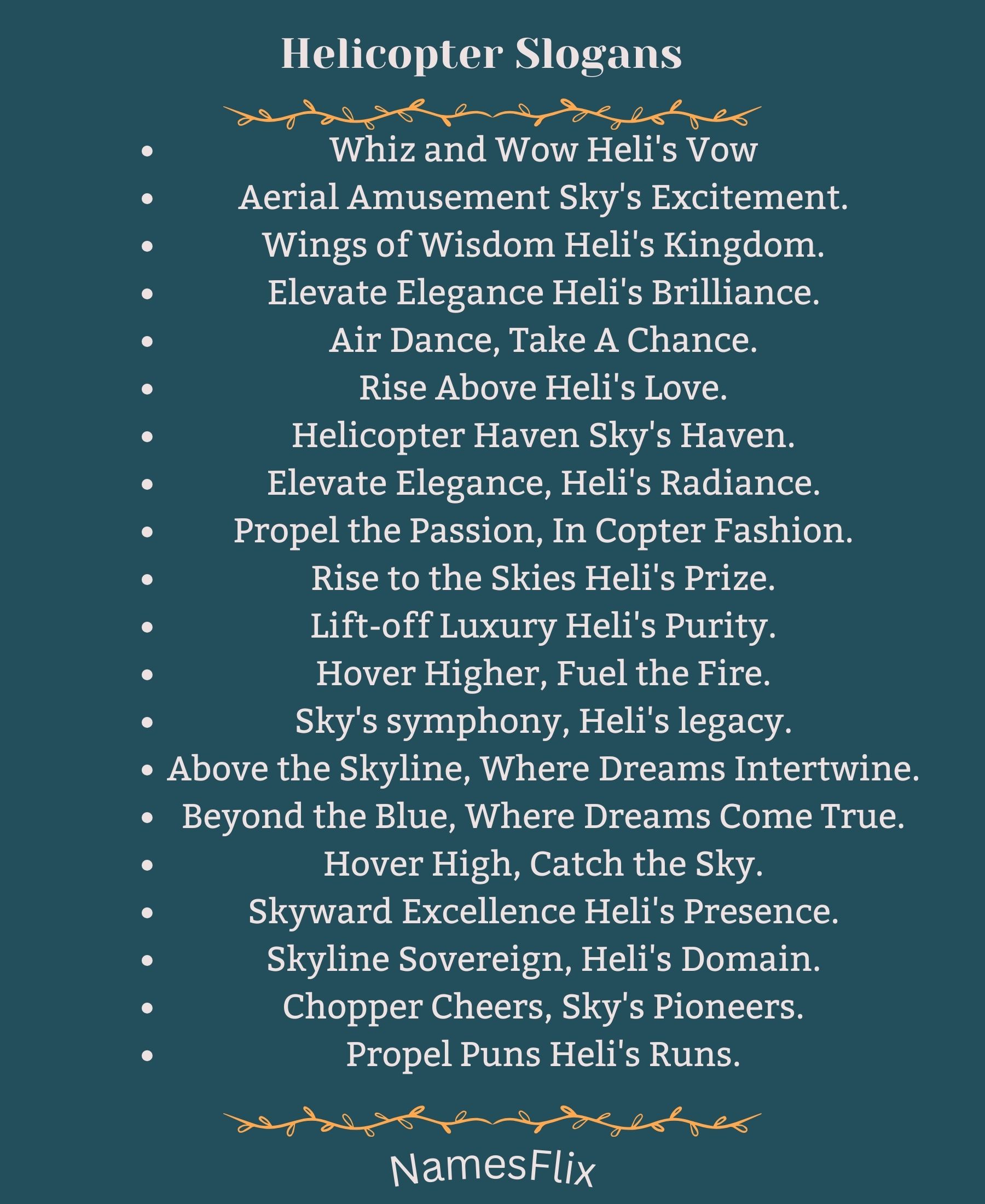 505+ Good Helicopter Slogans, Sayings and Taglines Ideas