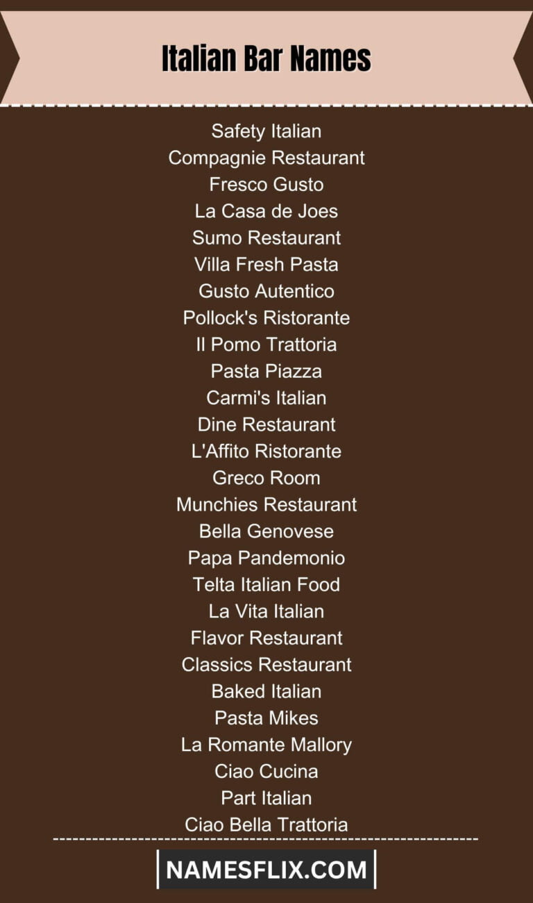 800+ Catchy Italian Restaurant Names for Unforgettable Dining