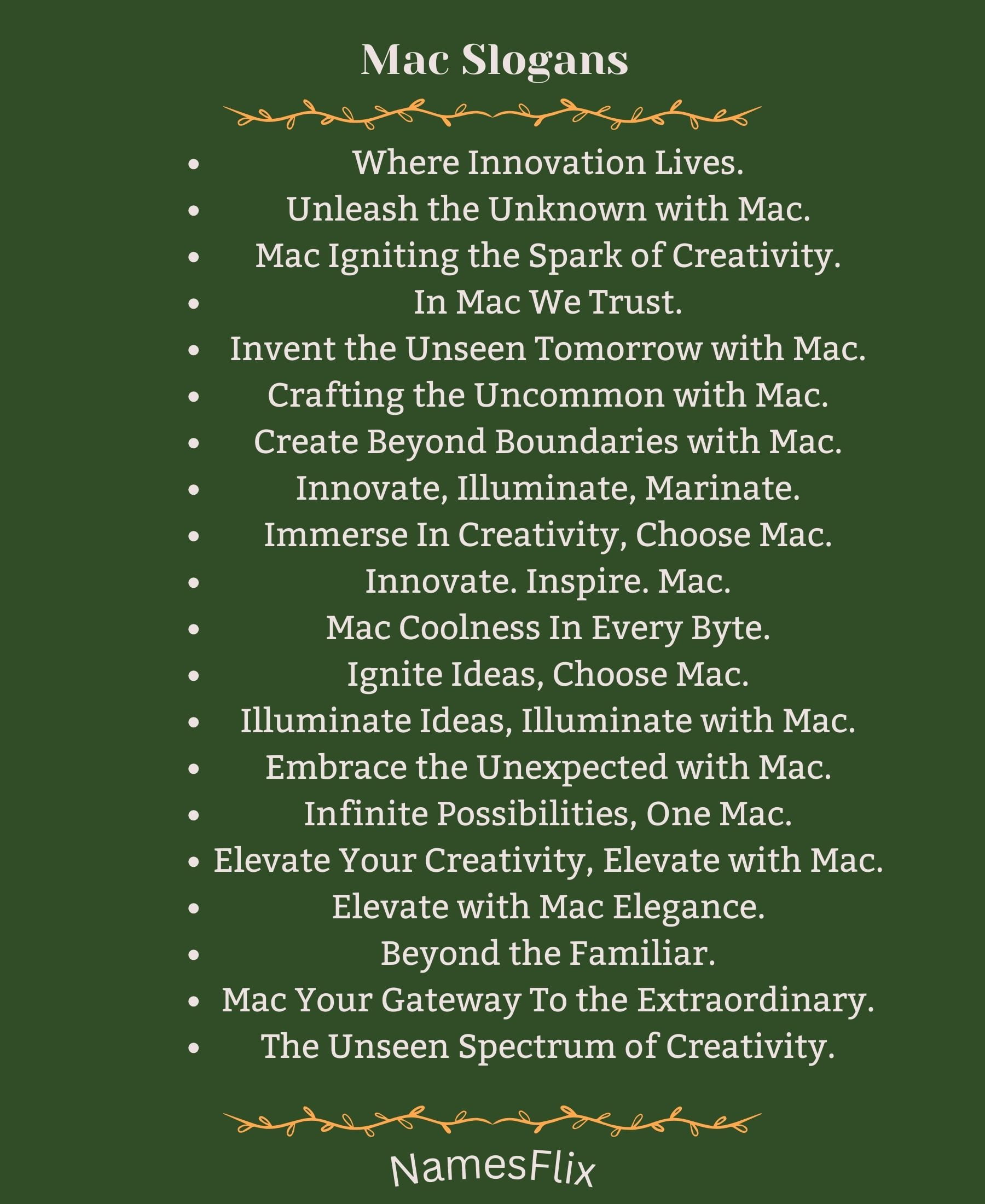 535+ Best Mac Slogans, Sayings and Taglines Ideas