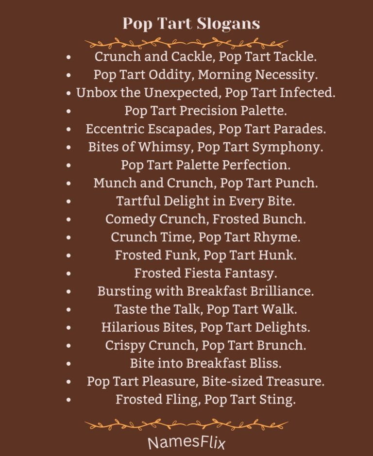 550+ Cute Pop Tart Slogans, Sayings and Taglines Ideas