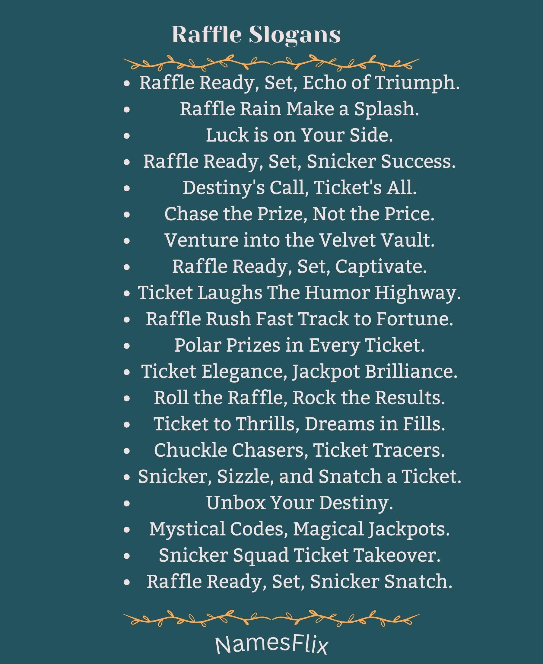 515+ Catchy Raffle Slogans, Sayings And Taglines Ideas