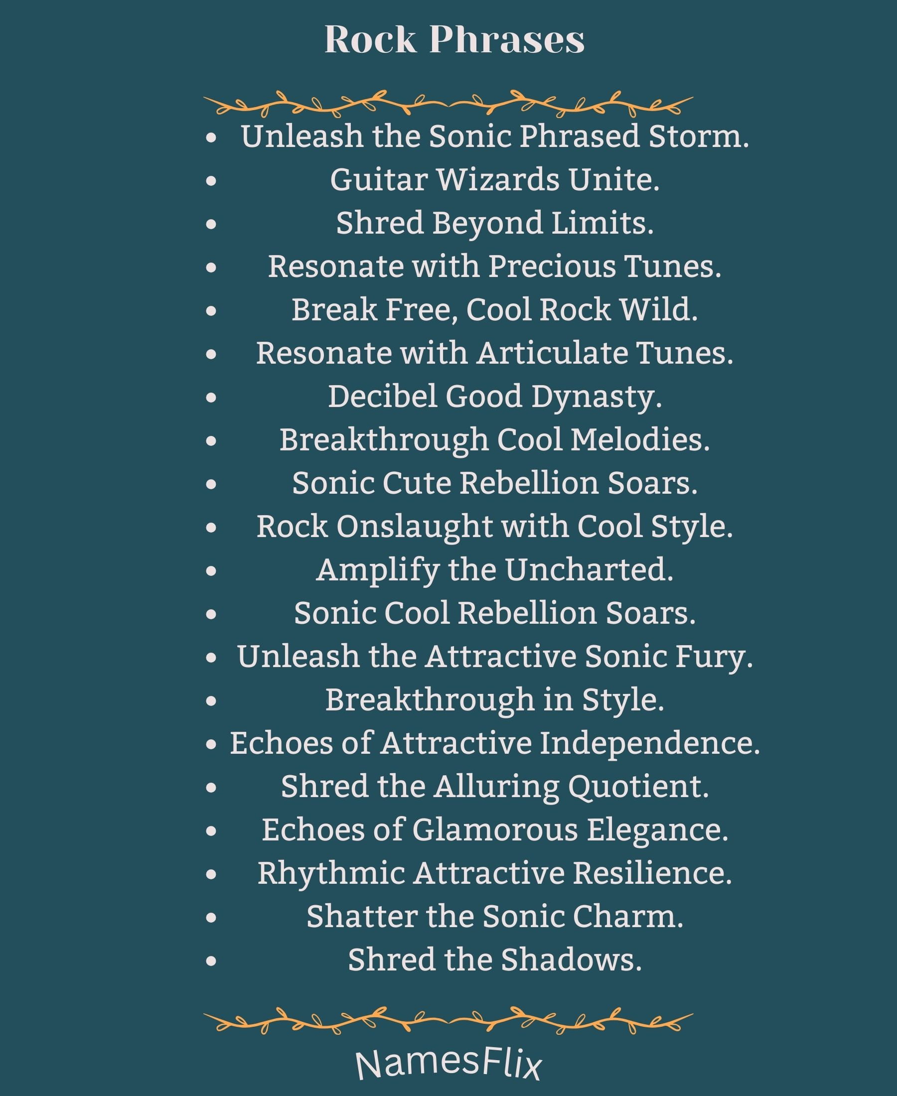725+ Catchy Rock Slogans, Sayings and Taglines Ideas