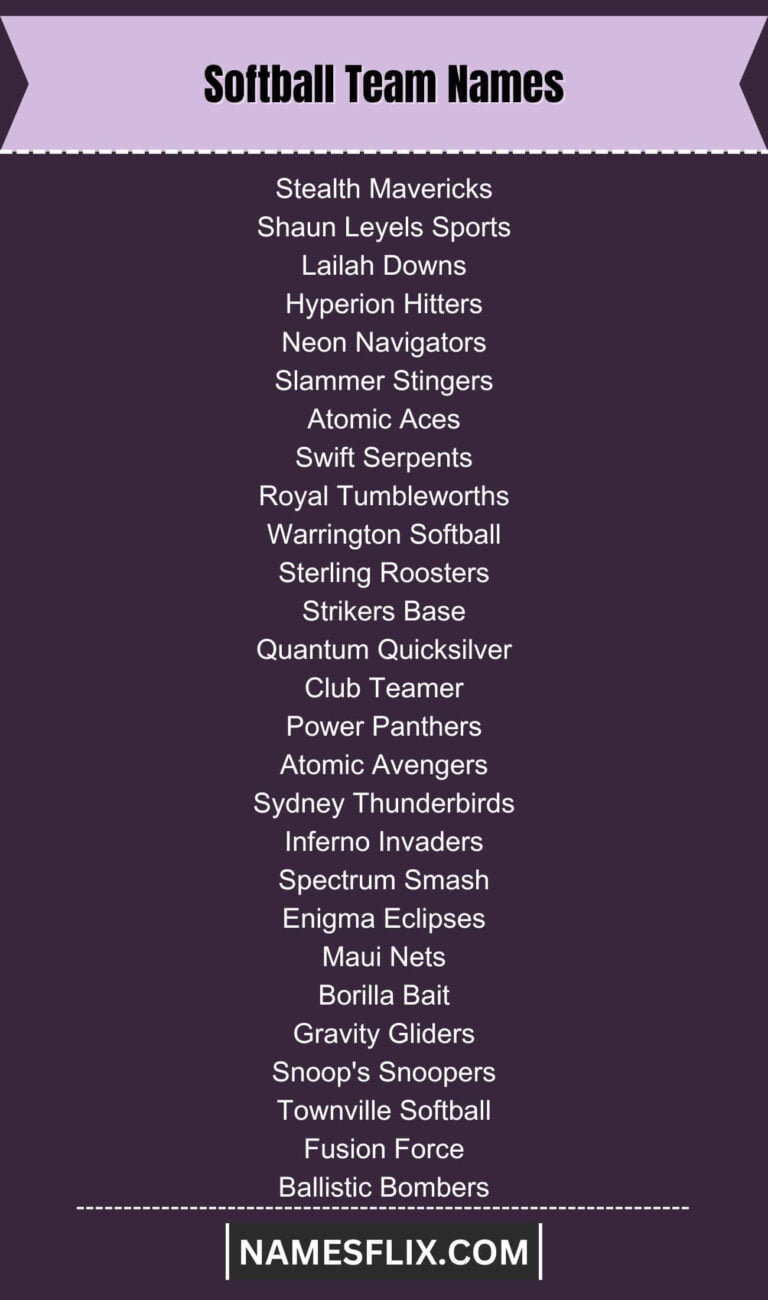 890+ Upbeat Softball Team Names Ideas for That Positive Vibe