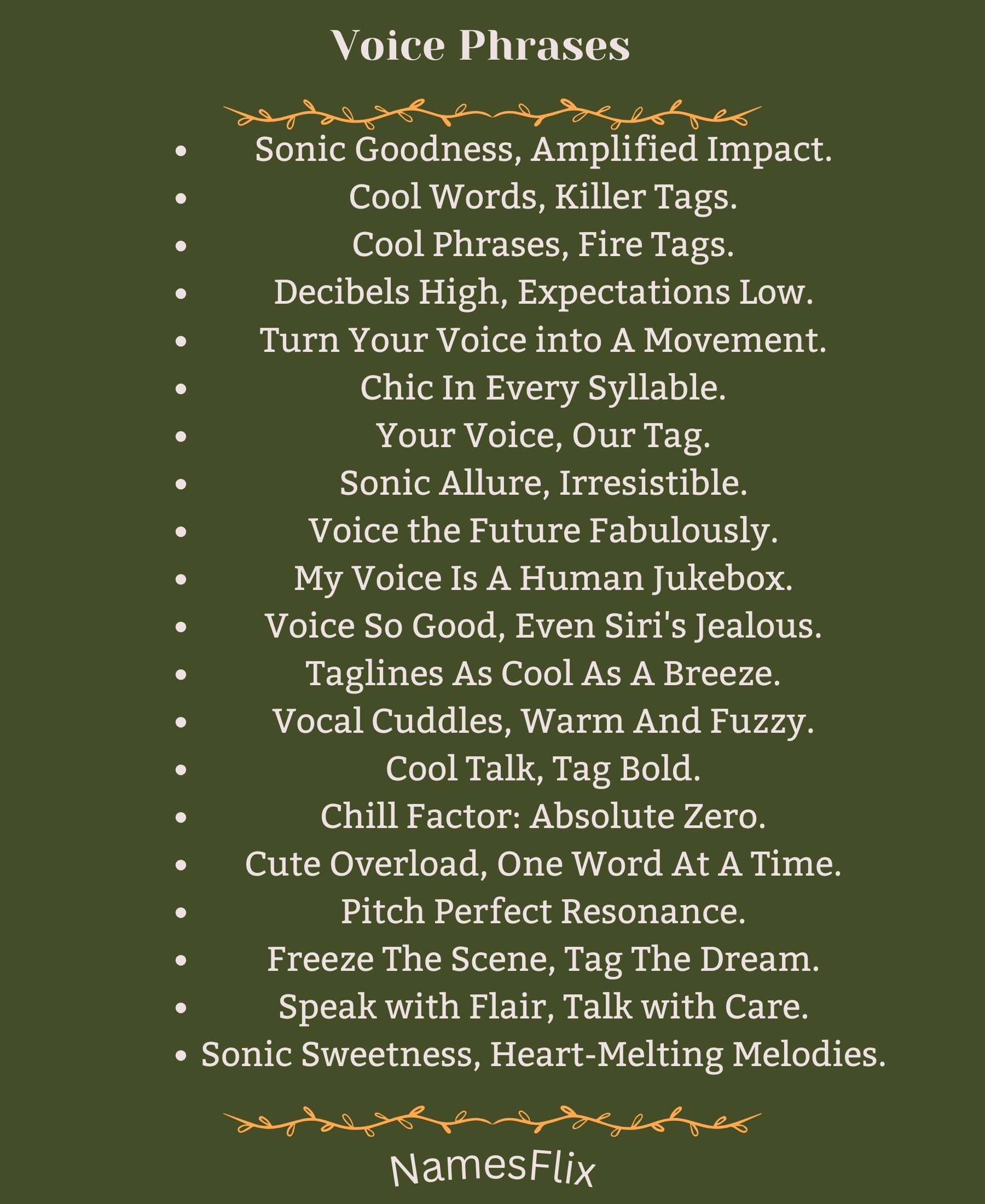 565+ Best Voice Slogans, Sayings and Taglines Ideas